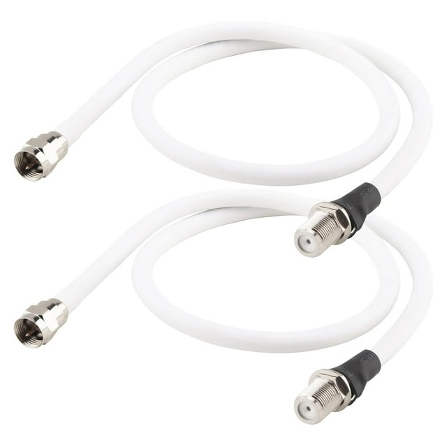 RG6 F Type TV Cable, 1.64ft F Type Male to F Female RG6 Coaxial Cable ...