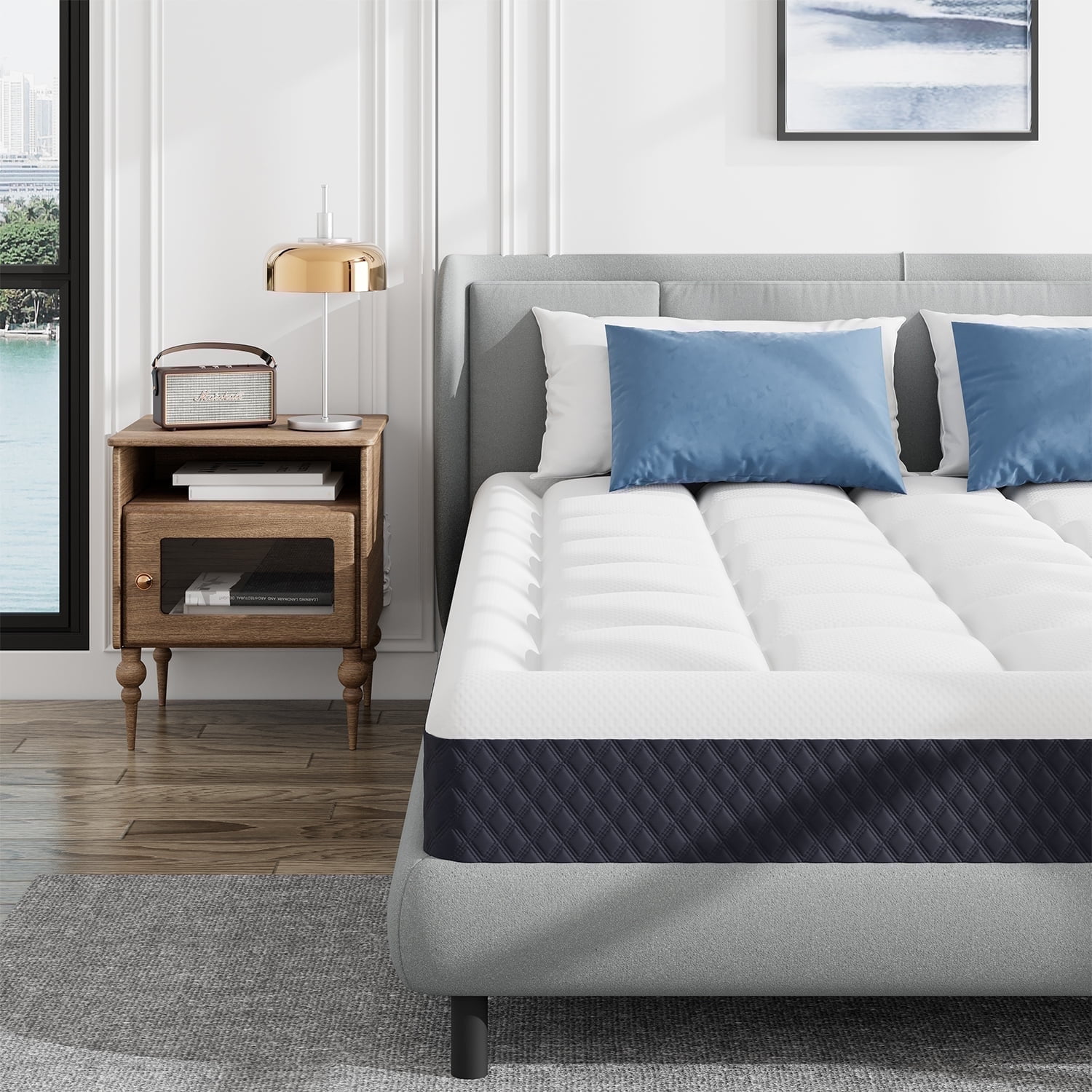WARMKISS 6" Gel Memory Foam Mattress, Adult, Medium, Pillowtop ...