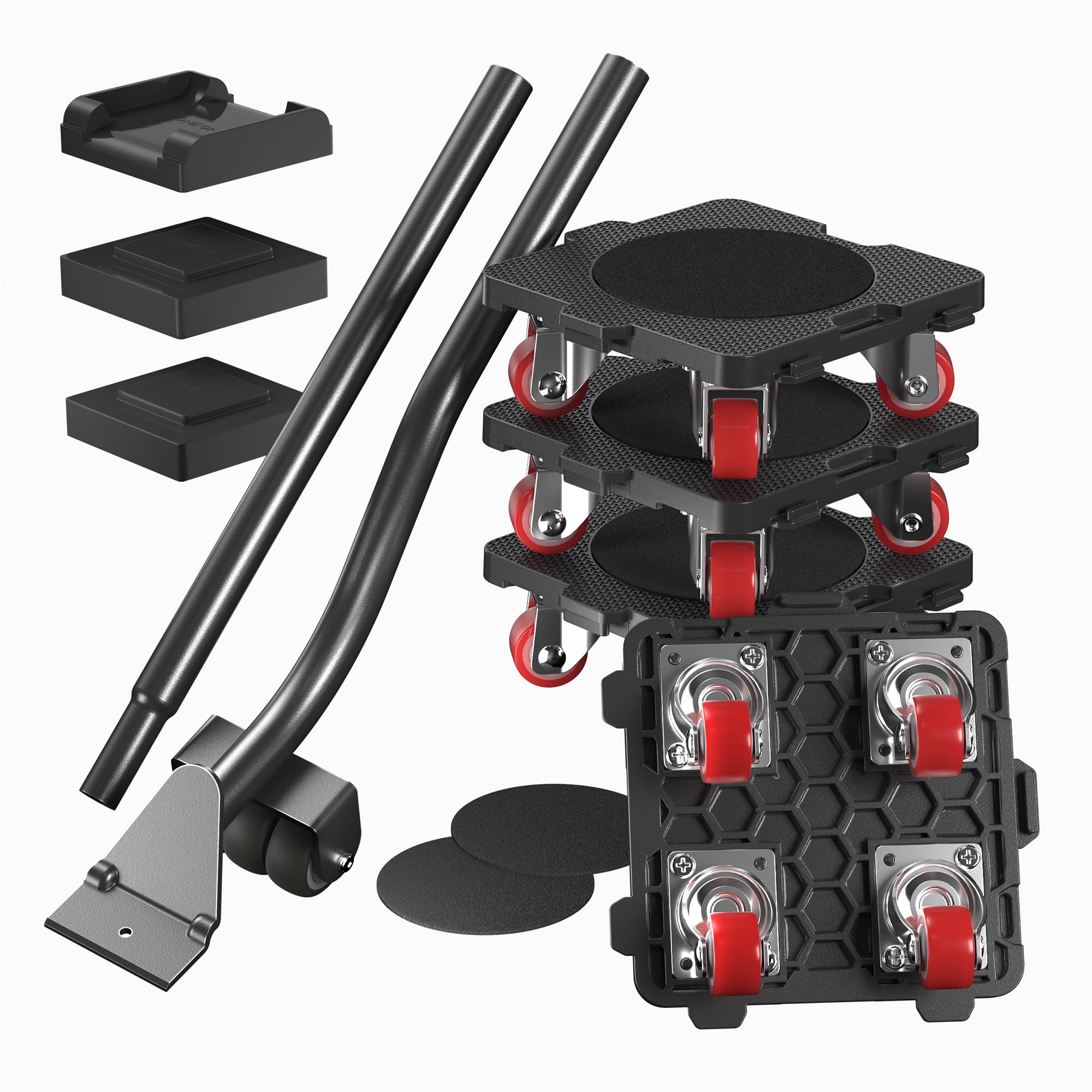 ONEON Mover & Lifter Set with 360° Rotation Wheels, 660 Lbs Capacity ...