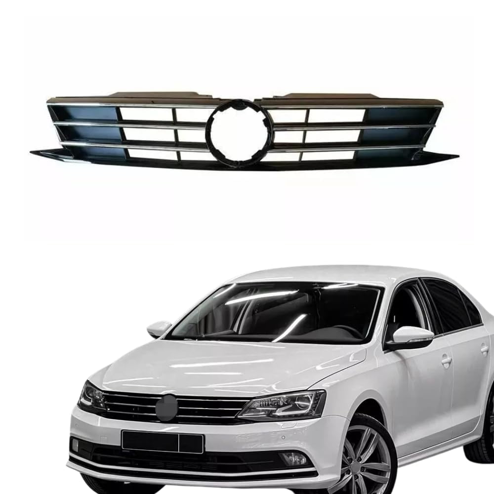 ONEPI Front Grill Black W/Chrome Trim Compatible with VW Volkswagen ...
