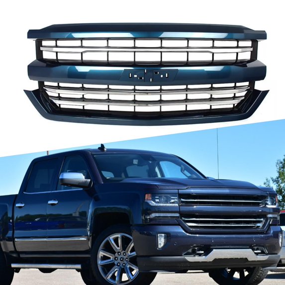 ONEPI Front Grill Fit For Chevy Silverado 1500 2016 2017 2018 Models ...
