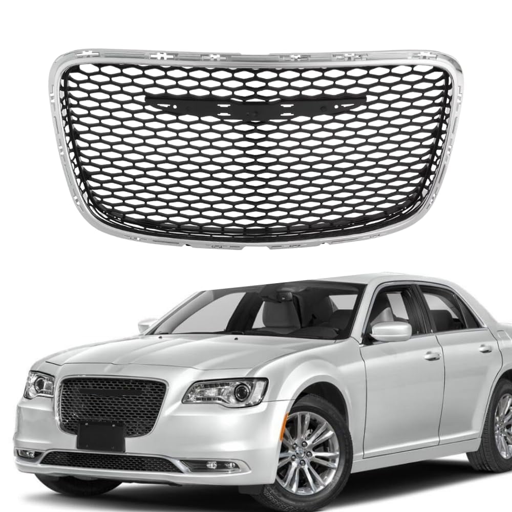 ONEPI Front Grill Honeycomb Compatible with Chrysler 300C 2015 2016 ...
