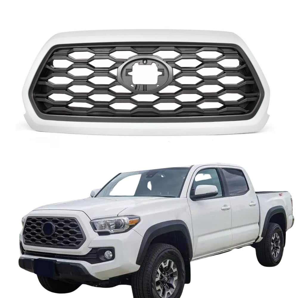 ONEPI Front Grill Super White W/Gray Honeycomb Insert Compatible with ...