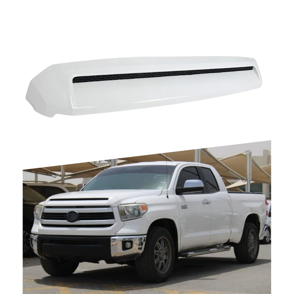 ONEPI Front Upper Hood Bugle Molding White Compatible with Toyota Tundra 2014 2015 2016 2017 ...