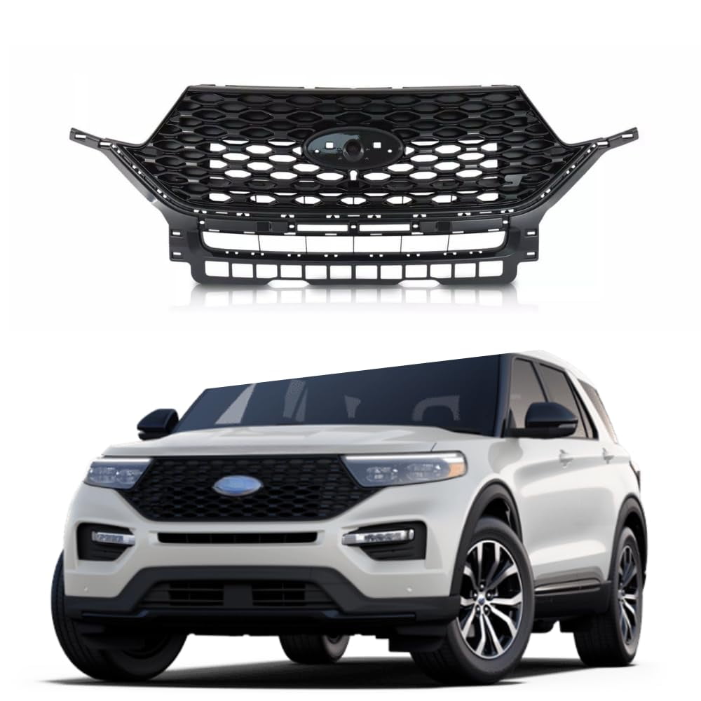 ONEPI Gloss Black Front Grill Compatible with Ford Explorer Base/King ...