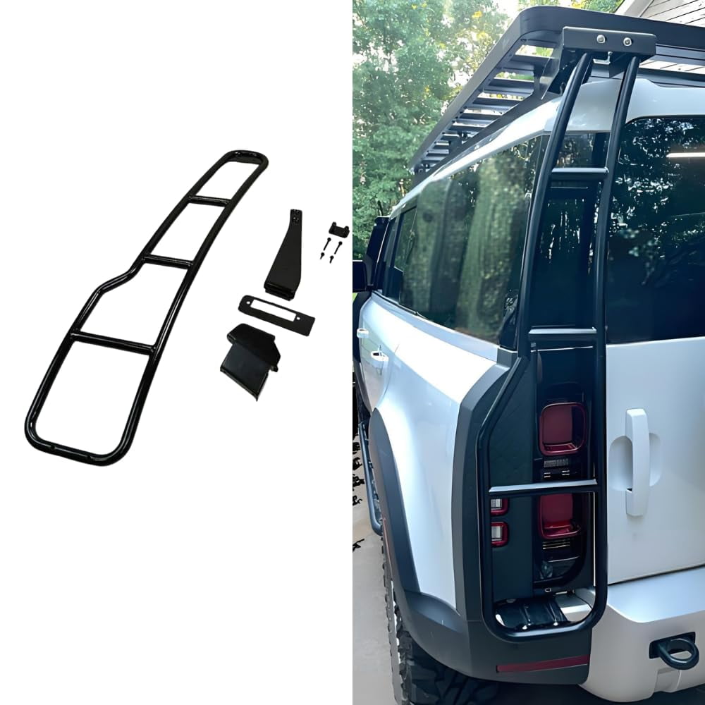 ONEPI Gloss Black Rear Extendable Ladder Compatible with Land Rover ...