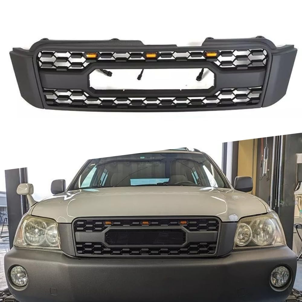 ONEPI Matte Black Front Grill with 4-LED Compatible with Toyota ...