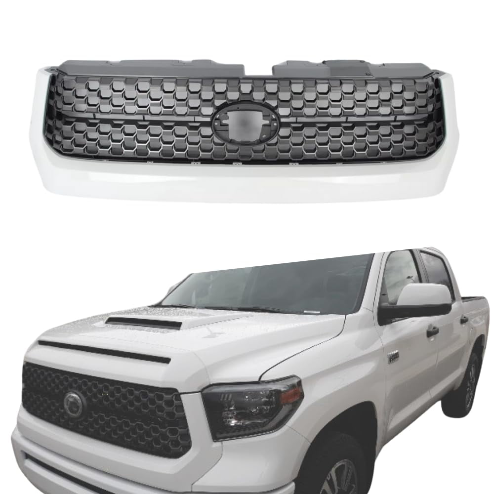 ONEPI Super White Front Grille W/Gray Insert Compatible with Toyota ...