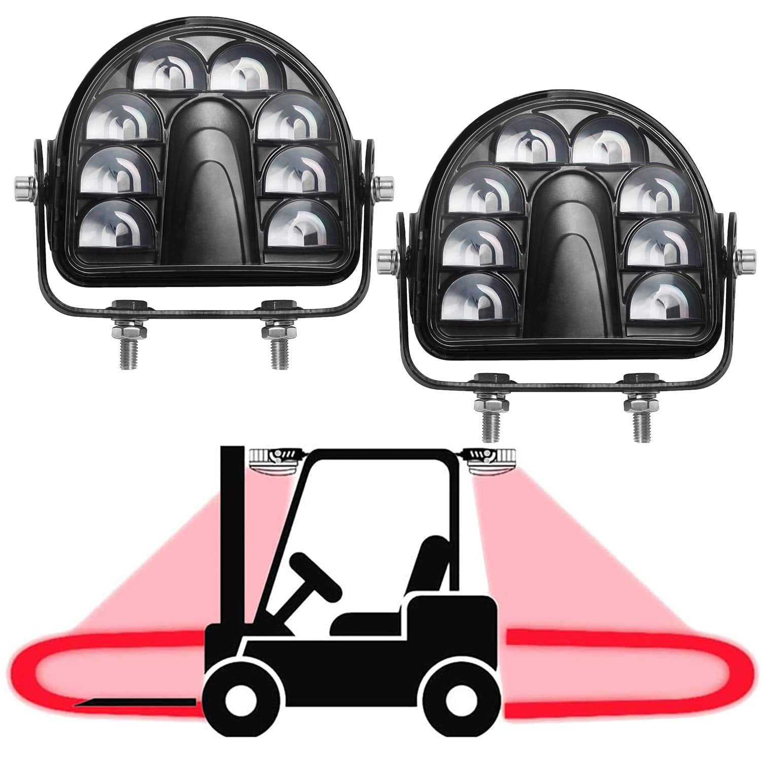ONERAY [2 Pack Forklift MMF7 Safety Light Red Arc LED Warning Light ...