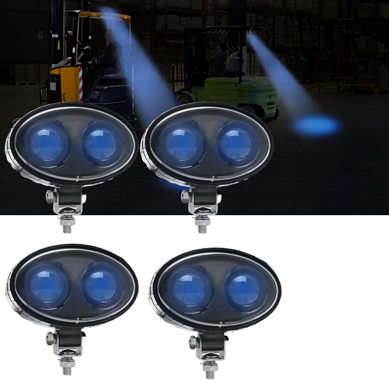 ONERAY 4PACK Forklift Safety Light 8w Blue Spot Lights for Warehouse Warning Spot Light DC10 ...