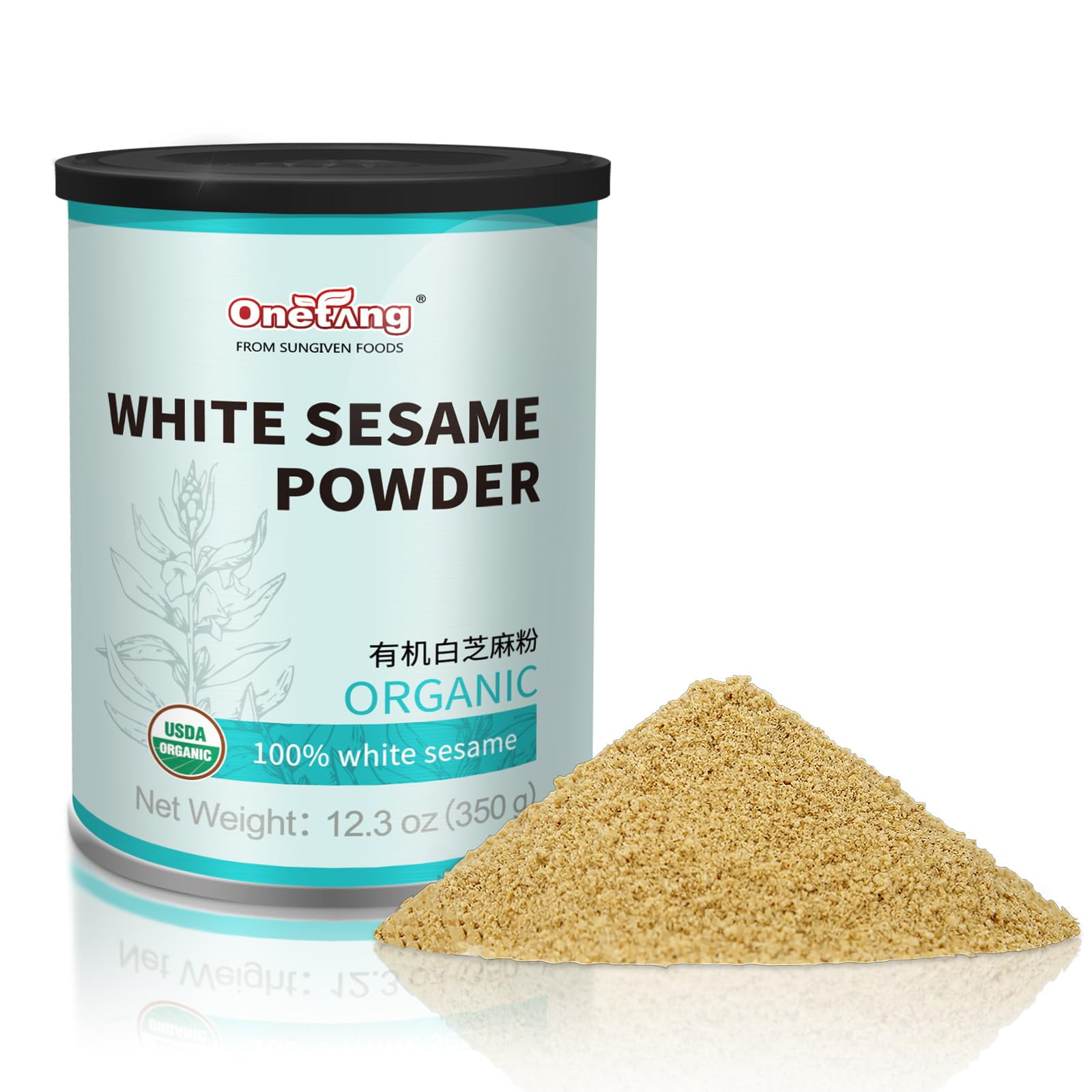 ONETANG Organic White Sesame KEF28 Powder,No Sugar,Plant Based,Low Temp Roasted,HALAL,NON-GMO ...