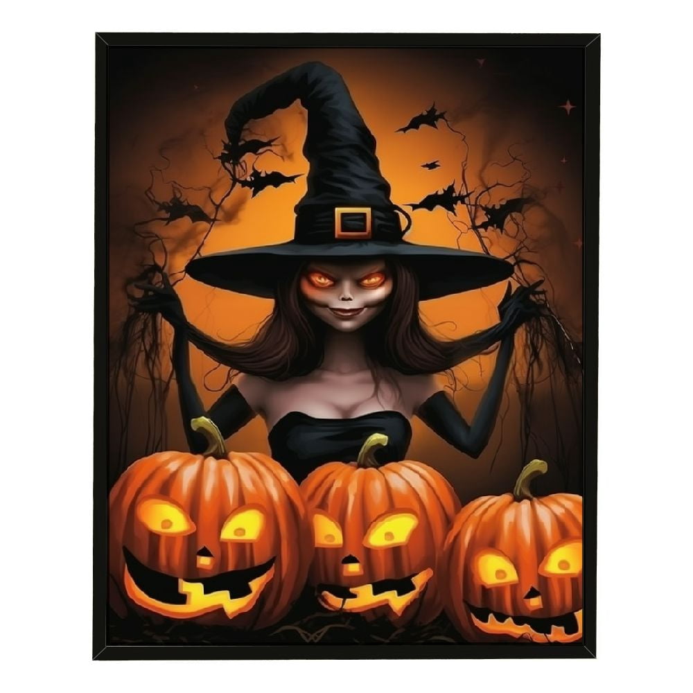 ONETECH 12x16in Funny Pumpkins Canvas Wall Art Print Unframed Gallery ...