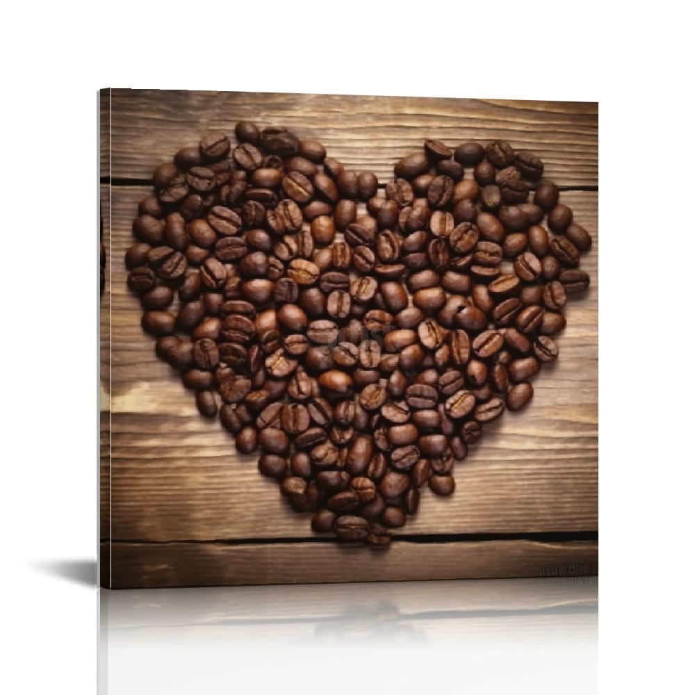 ONETECH A Cup of Tea Creative Coffee Bean Painting Canvas Print Owl ...