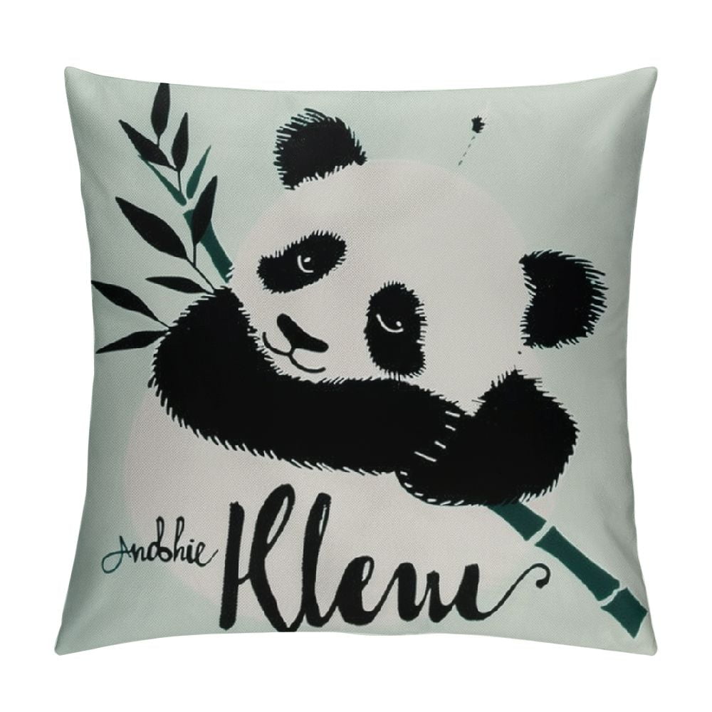 ONETECH A Panda Throw Pillow Cover, Panda Gifts , Panda Themed Room Bed ...