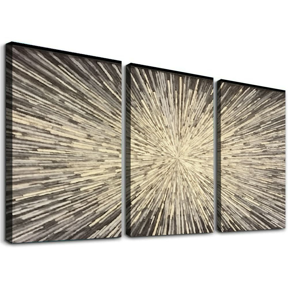 ONETECH Abstract Canvas Painting Wall Art: Large Modern Framed Neutral ...