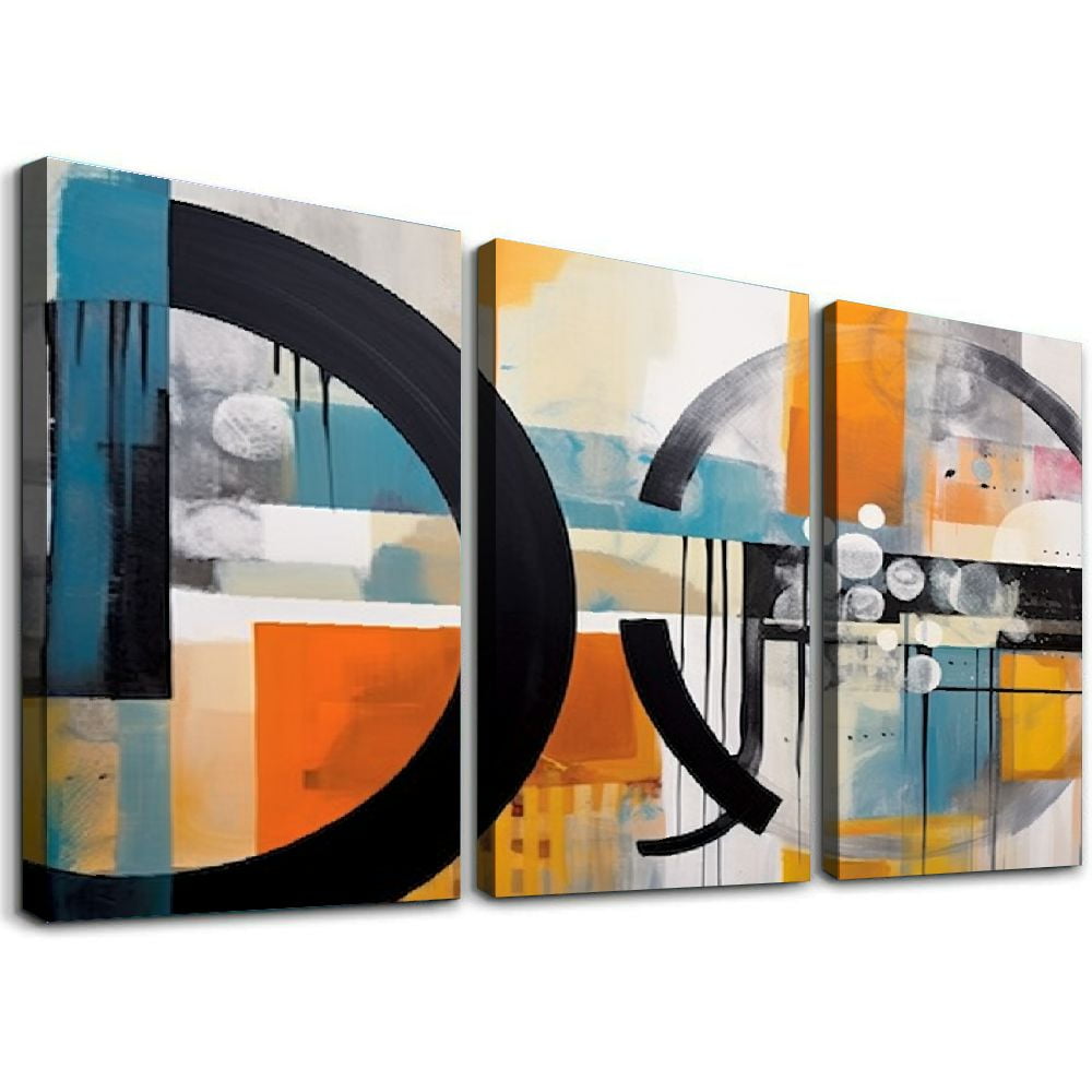 ONETECH Abstract Canvas Wall Art for Office, Large Abstract Wall Art ...