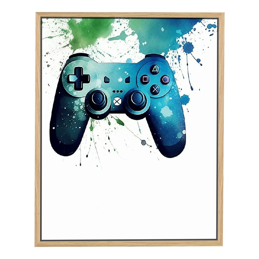 ONETECH Abstract Gamepad Canvas Wall ArtVideo Game Art Print Video Game ...