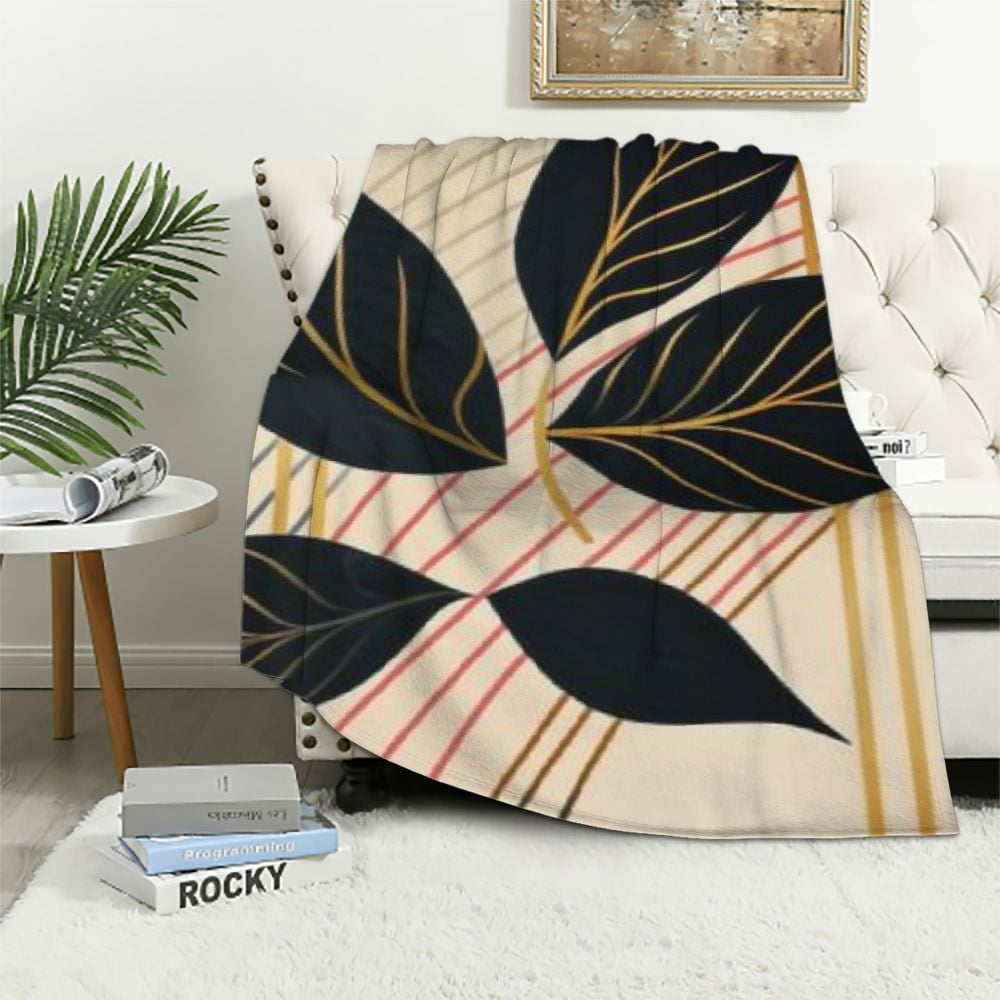 ONETECH Abstract Modern Throw Blanket Boho Minimalist Mid Century Sun ...