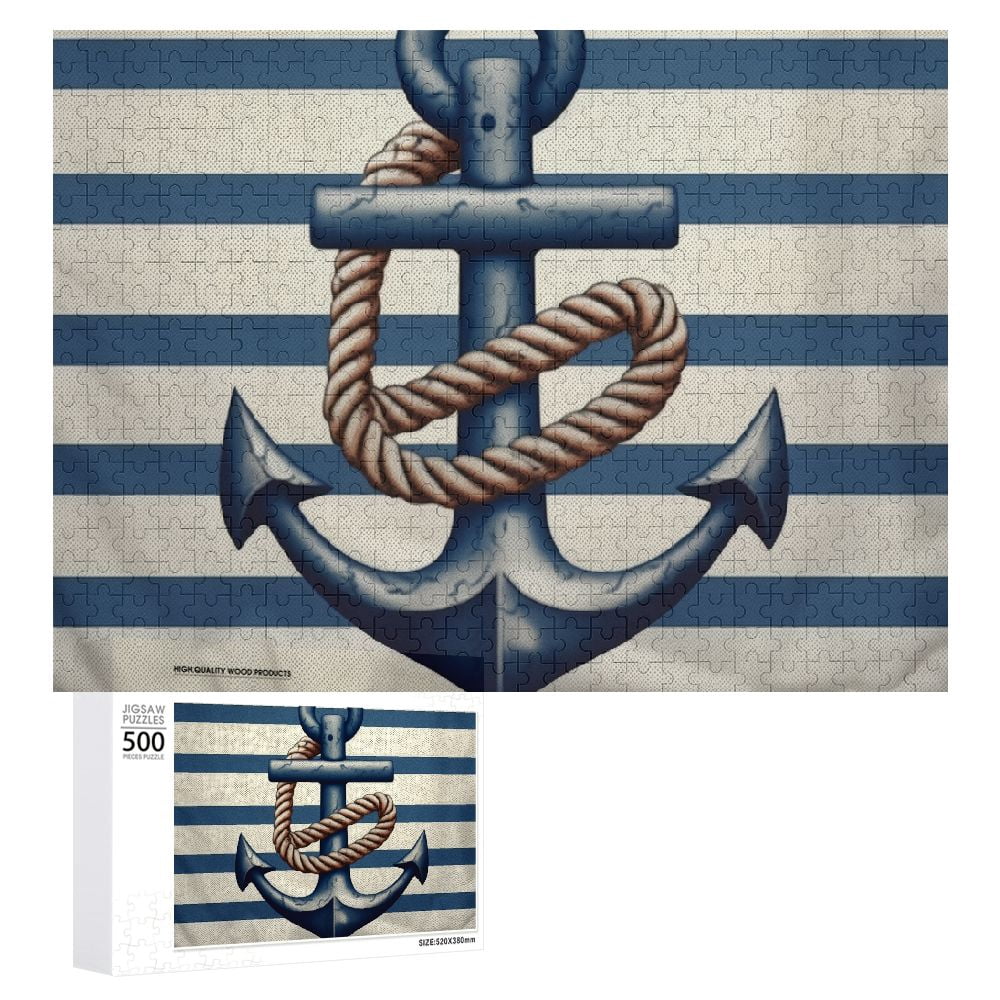 ONETECH Anchor Rope Nautical Style Wooden Puzzle Challenging Difficult ...