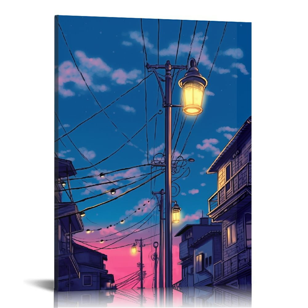 ONETECH Anime Posters Japanese Wall Art - Anime Art Tokyo Streets in ...