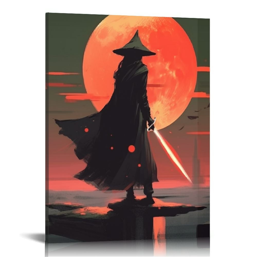 ONETECH Anime Wall Art Ninja Posters Canvas Painting Japanese Samurai ...