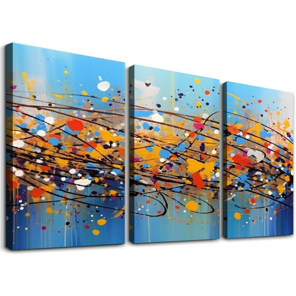 ONETECH Art Paintings, Canvas Paintings Jackson Pollock Drip Style ...