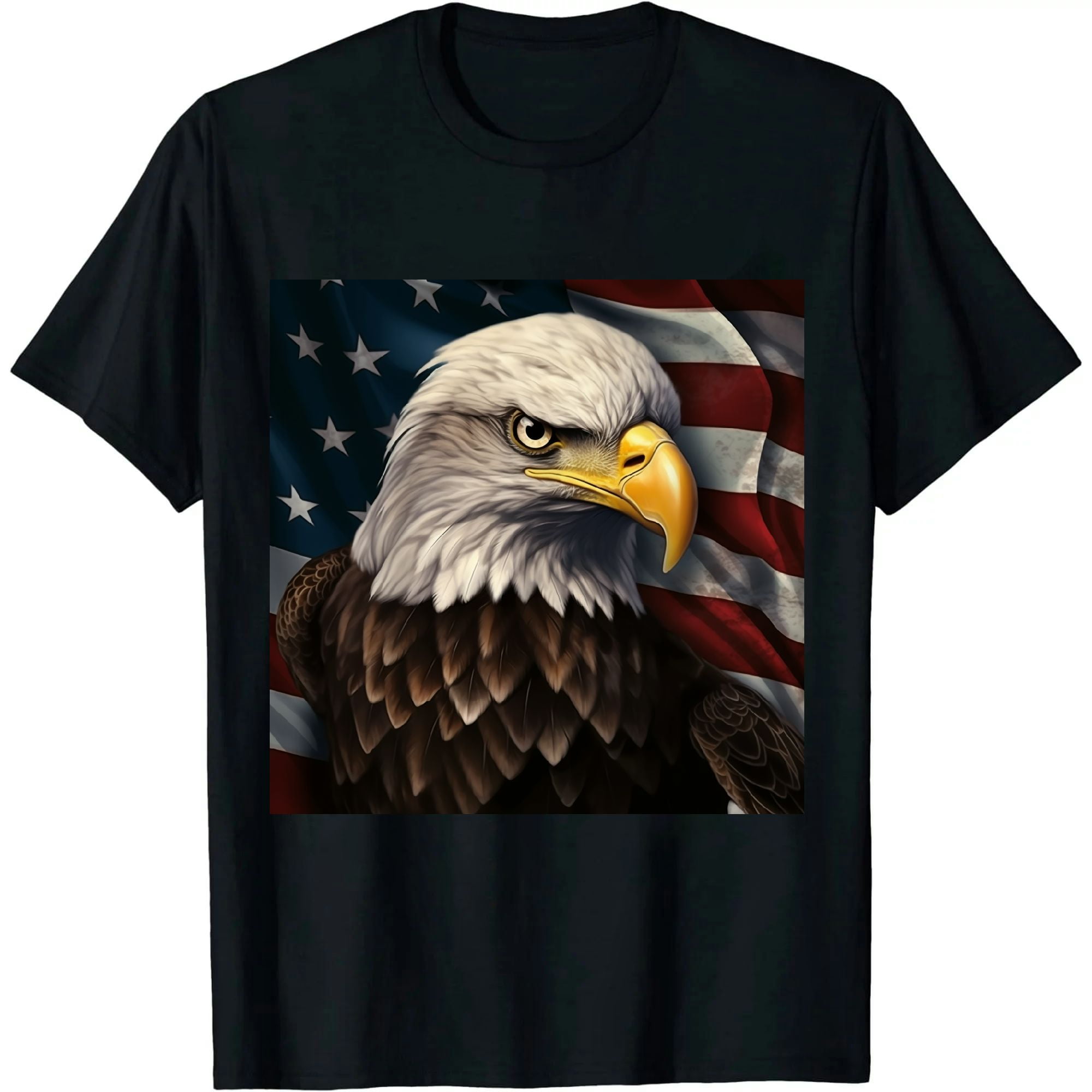 ONETECH Bald Eagle US American Flag 4th Of July Proud Patriotic Tee T-Shirt - Walmart.com