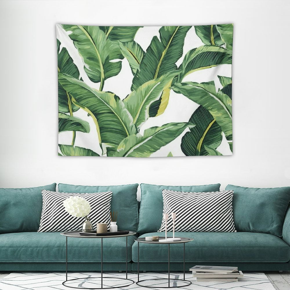 ONETECH Banana Leaf Tapestries Wall Hanging 80x60 Inch Tropical Exotic ...