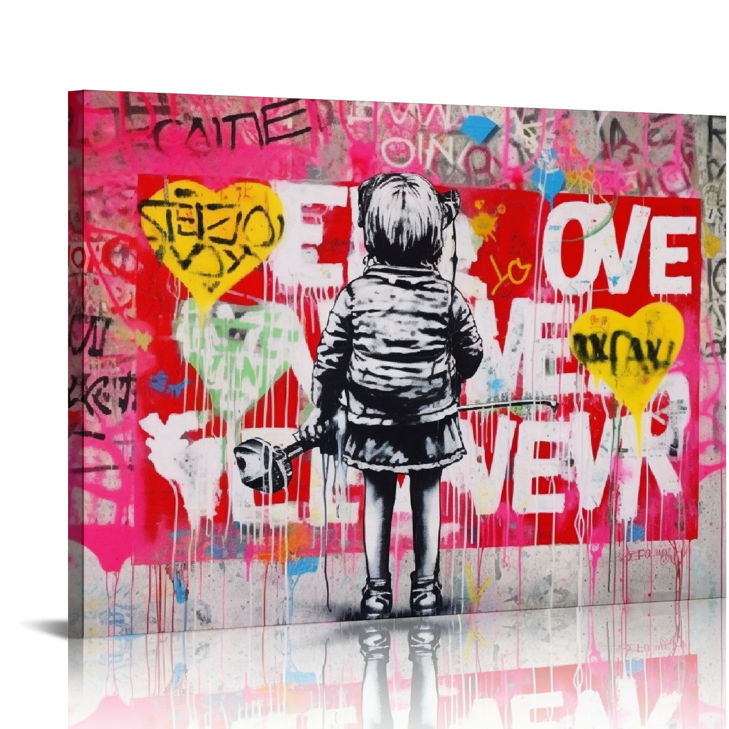 ONETECH Banksy Wall-Art - Graffiti Canvas Wall Art - Abstract Wall ...