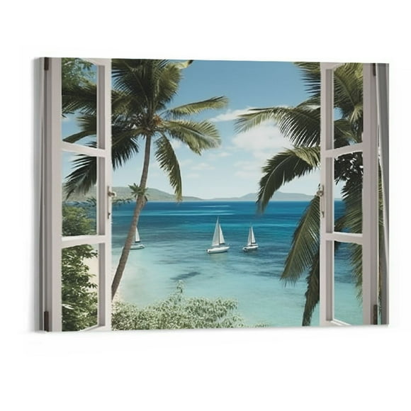 Beach Window Wall Art