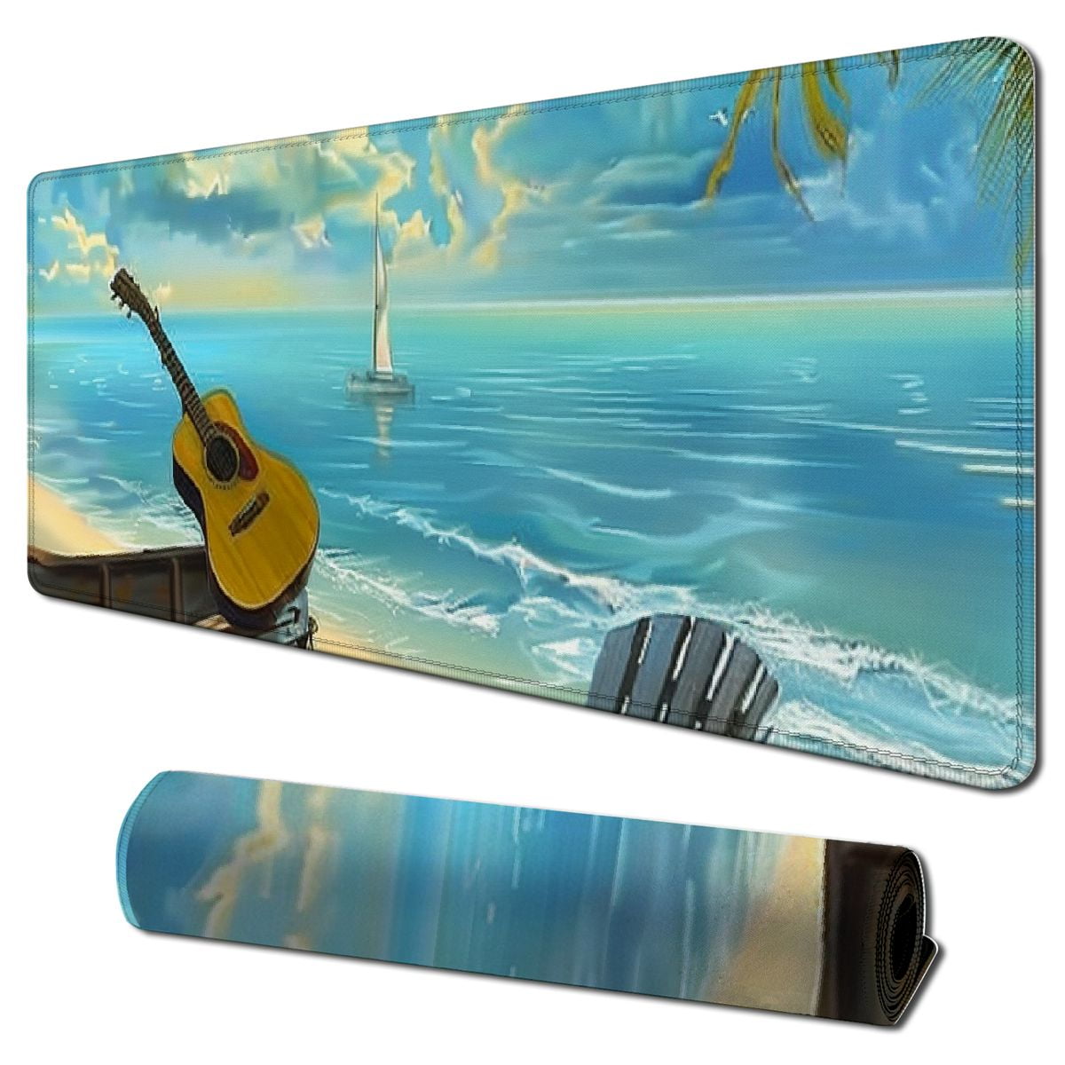 ONETECH Beaches Mouse Pad ,Island Animals Animated Paradise Island ...