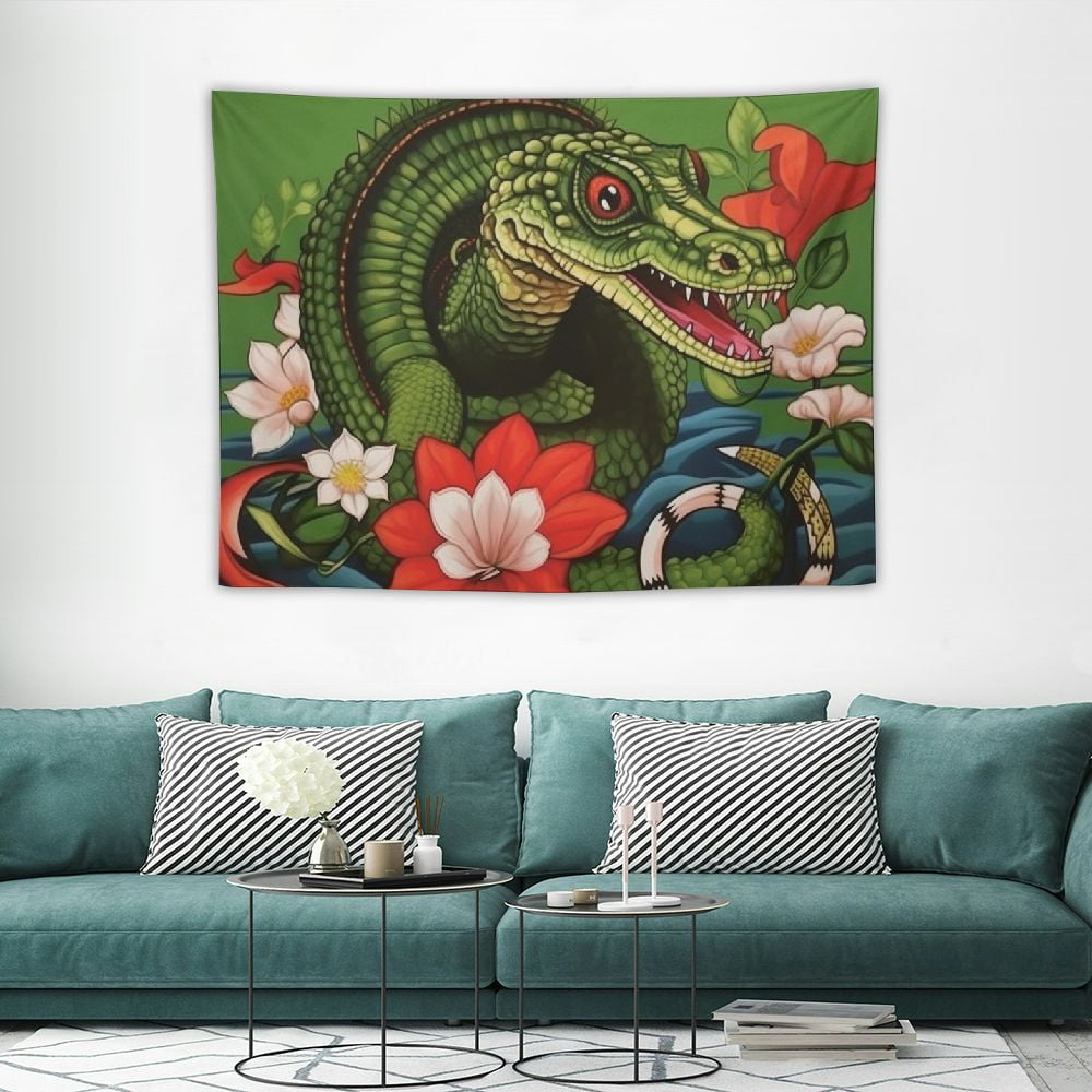 ONETECH Beautiful Crocodile Tapestry Wall Hanging Bedroom Living Room ...