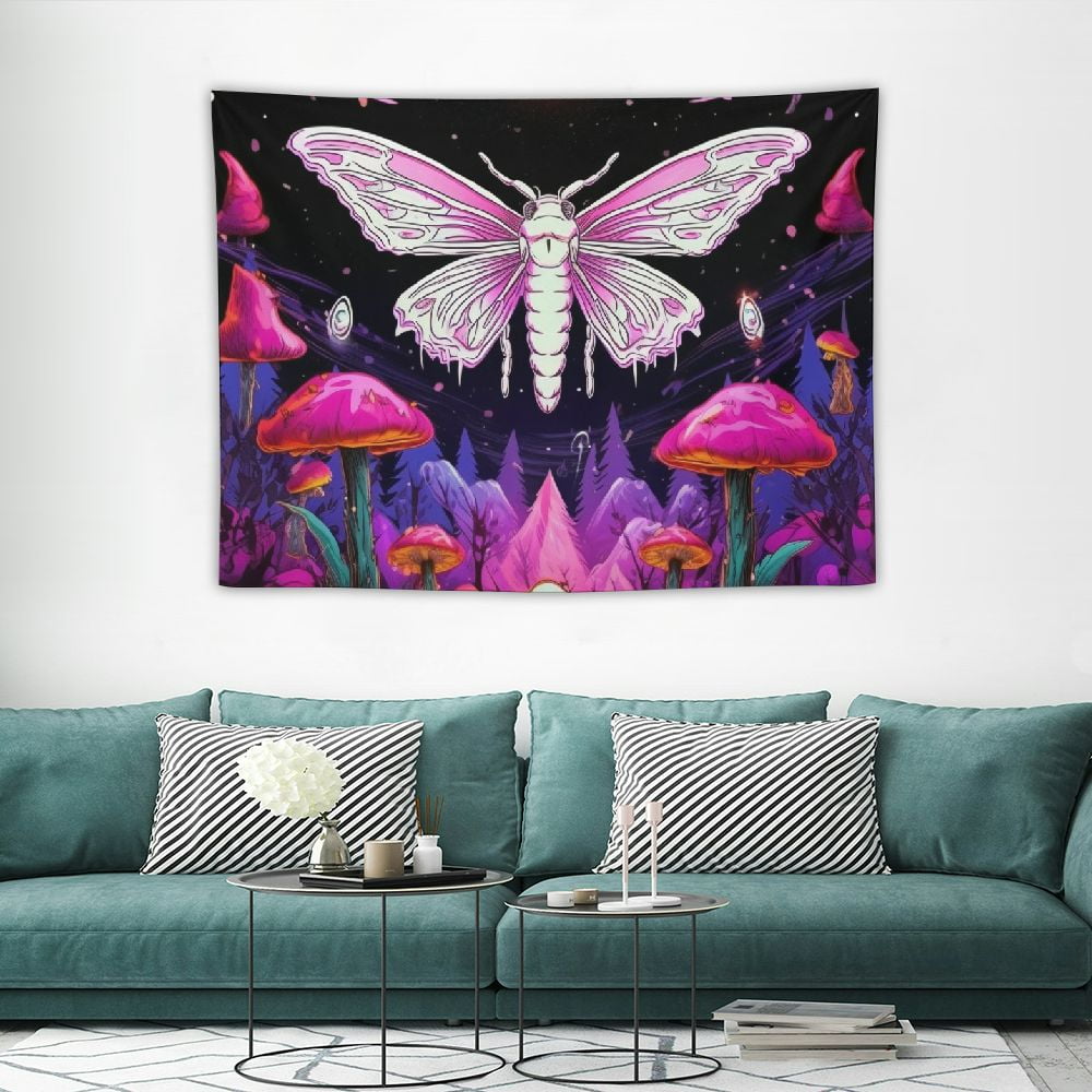 ONETECH Beautiful Times Luna Moth Tapestry ,Moth Tapestry,Mushroom ...