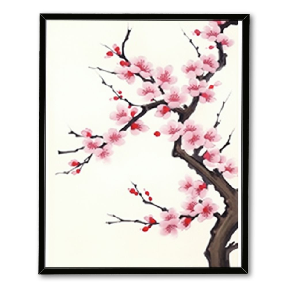 ONETECH BedSweet Canvas Prints Wall Art Paintings with Framed Sakura Cherry Tree in Blossom ...