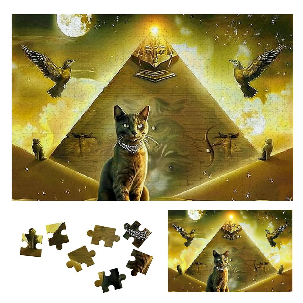 ONETECH Bird Cat Wooden Jigsaw Puzzle Challenging Difficult Wood ...