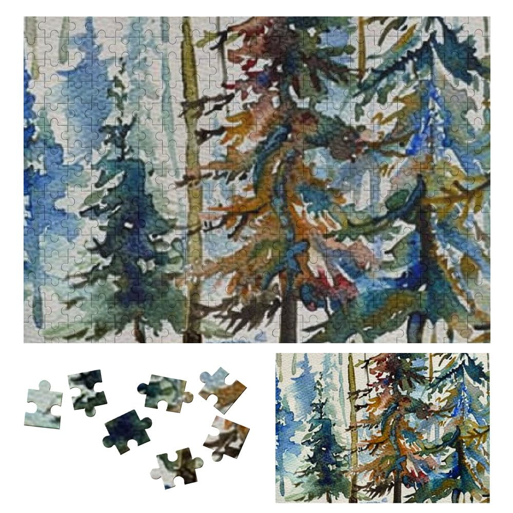 ONETECH Bird Trees Snow Wooden Puzzle Game Toy Gift for Family Friends ...