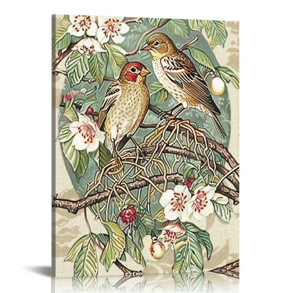 ONETECH Birds Pictures Wall Decor Spring Hummingbird Canvas Wall Art ...