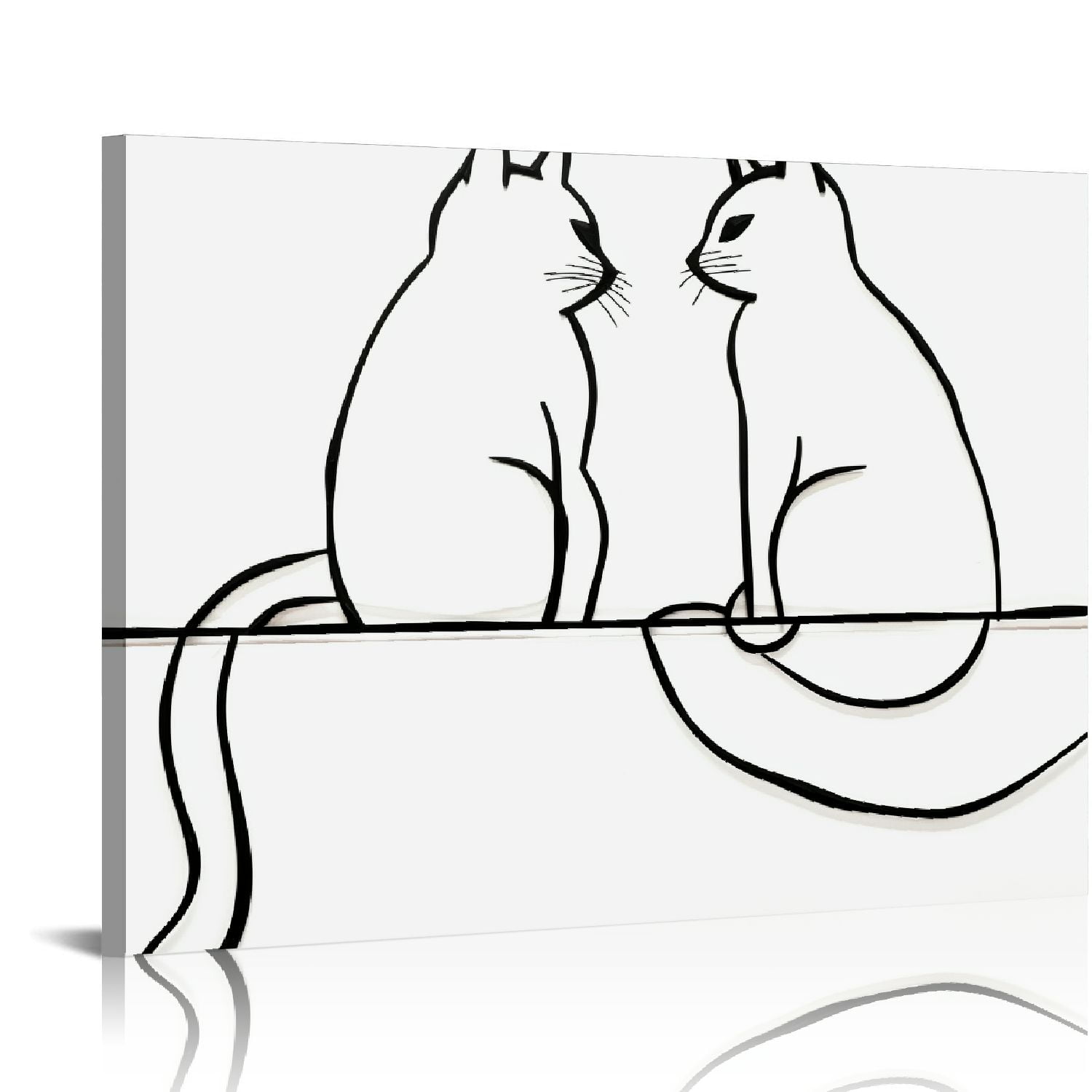 ONETECH Black Cat Wall Art Decor,Cat Gifts for Cat Lovers,Cute Big Cat ...