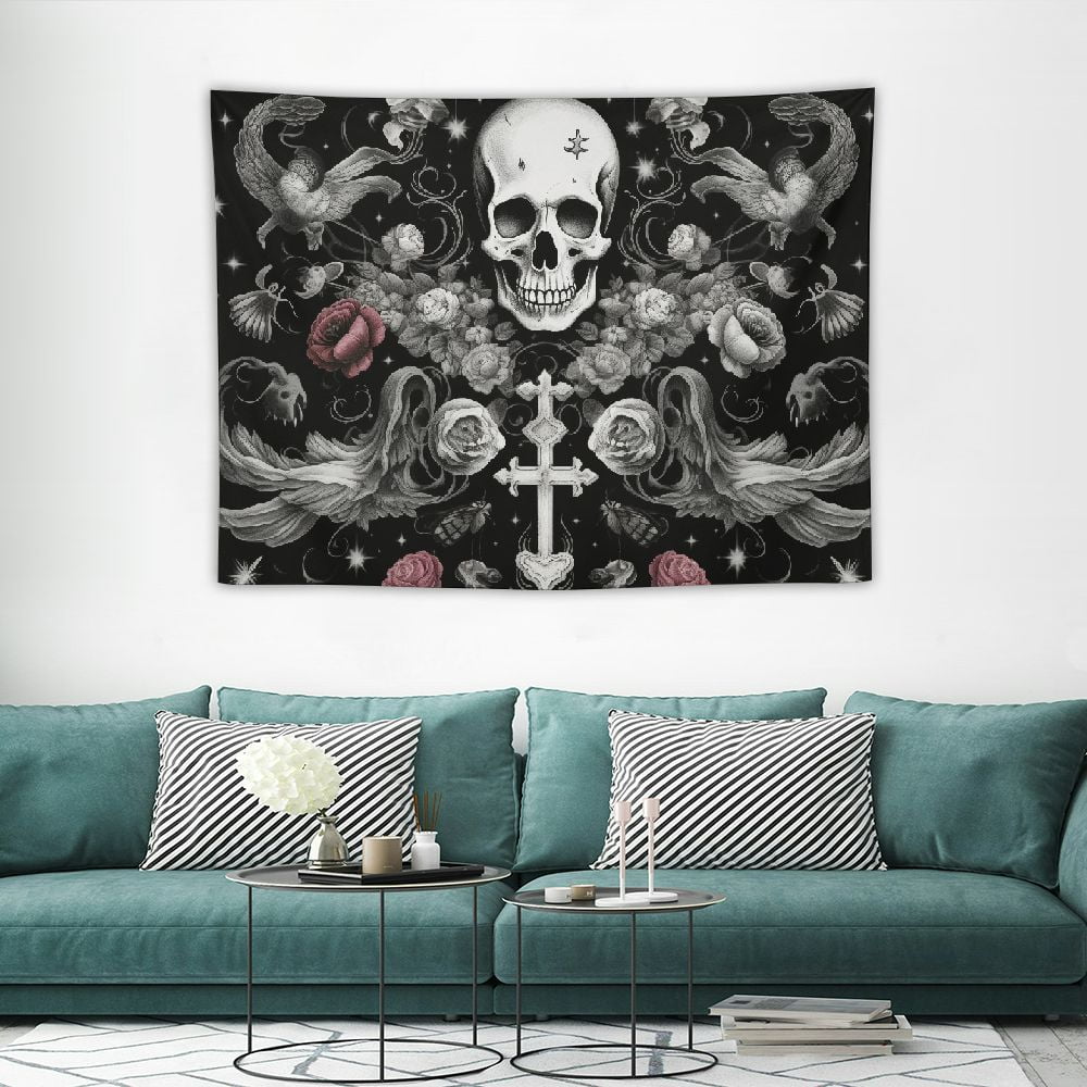ONETECH Black Skull Tapestry Small Tapestry for Men Boys Tapestries for ...