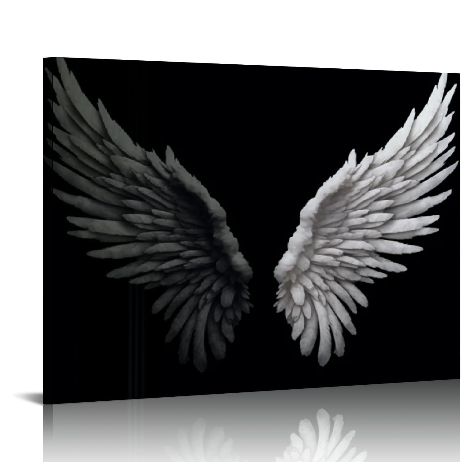 ONETECH Black and White Angel Wings Canvas Posters and Prints Modern ...