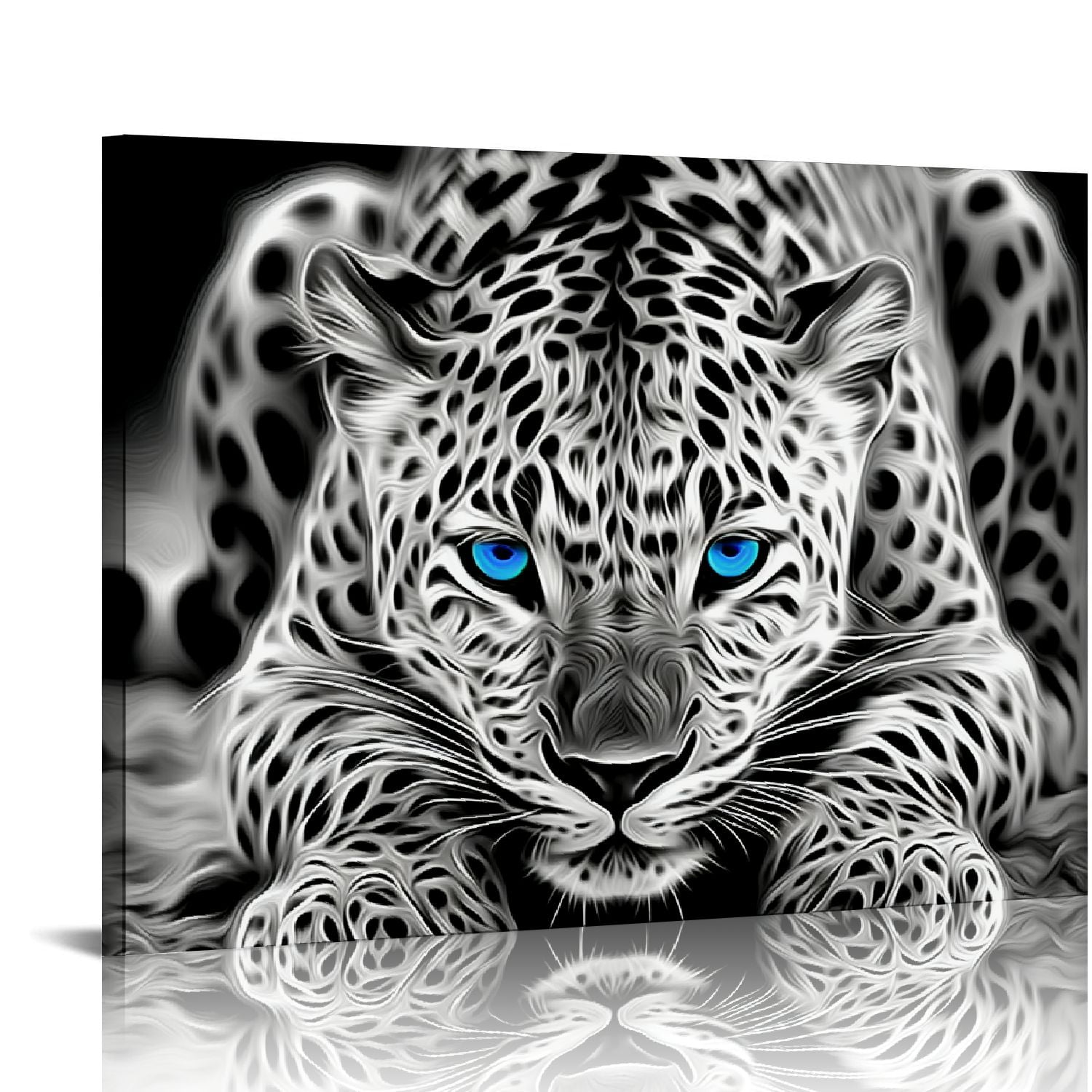 ONETECH Black and White Animal Canvas Wall Art,Abstract Leopard Decor ...