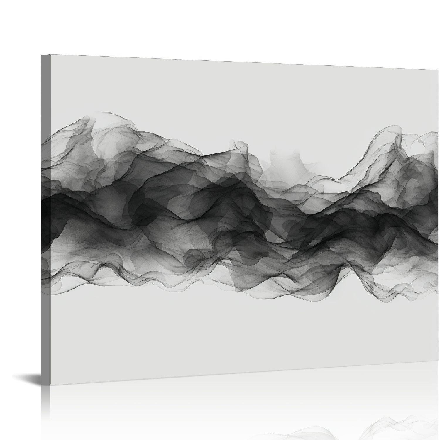 ONETECH Black and White Line Art Abstract Canvas Painting Modern Wall ...