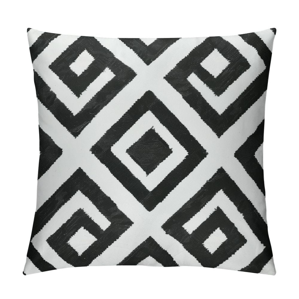 ONETECH Black and White Pillow Covers Boho Geometry Blend Square ...