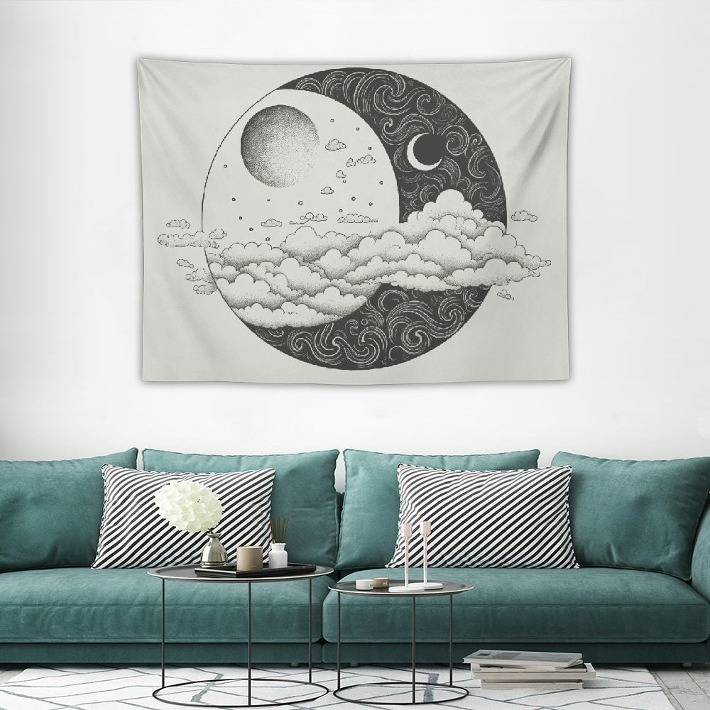 ONETECH Black and White Yin Yang Tapestry - Walmart.com