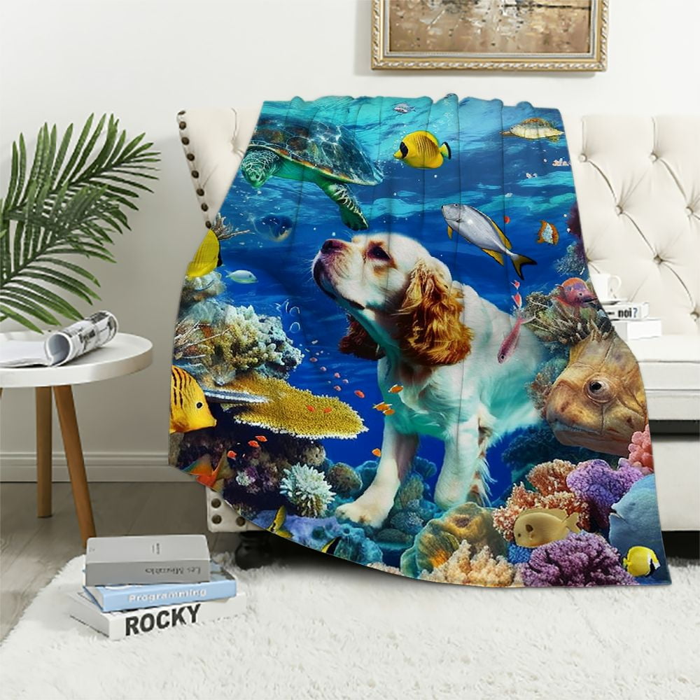 ONETECH Blanket Comfort Warmth Soft Plush Throw for Couch Bright ...