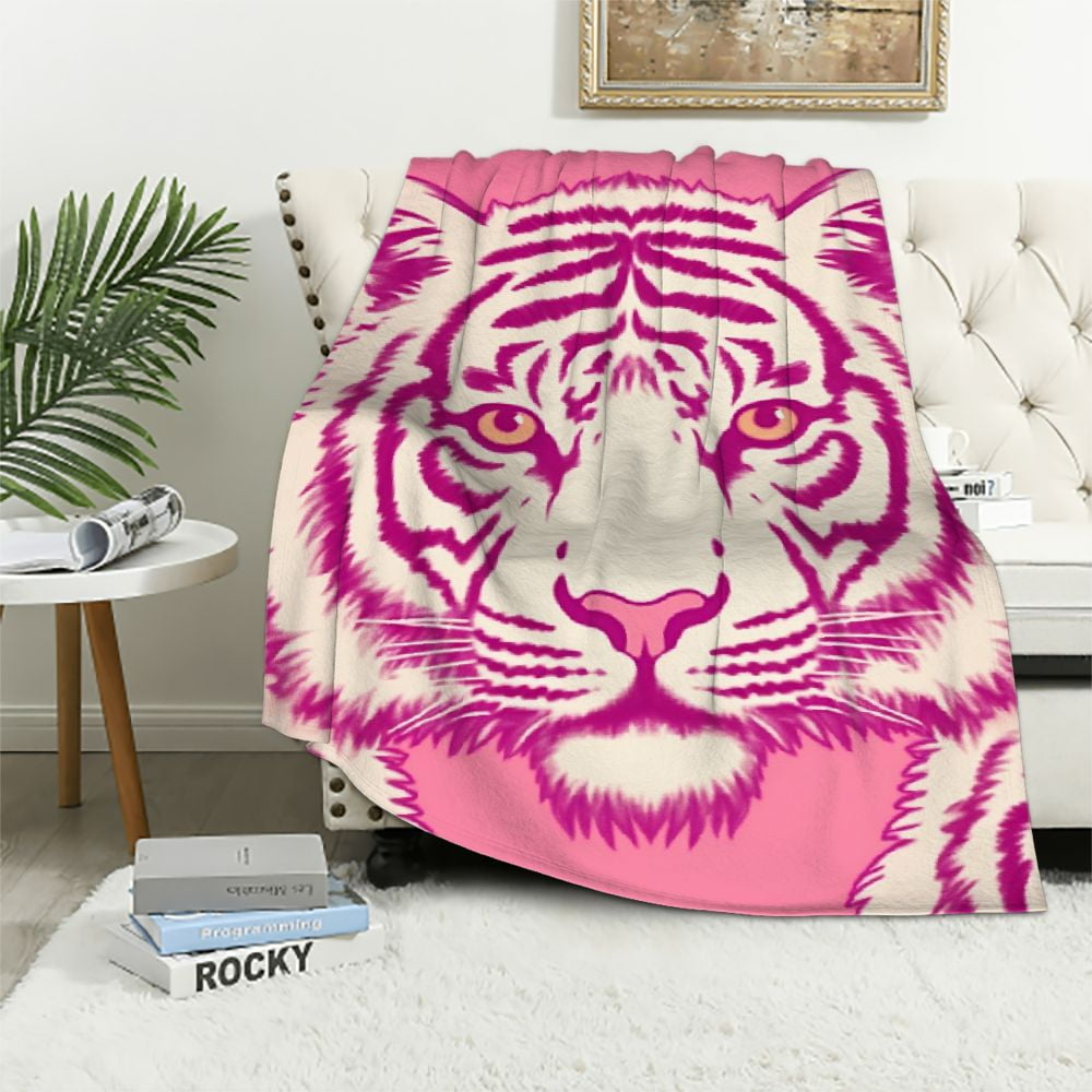 ONETECH Blankets Plush Sofa Bed Throw Pink Tiger - Walmart.com