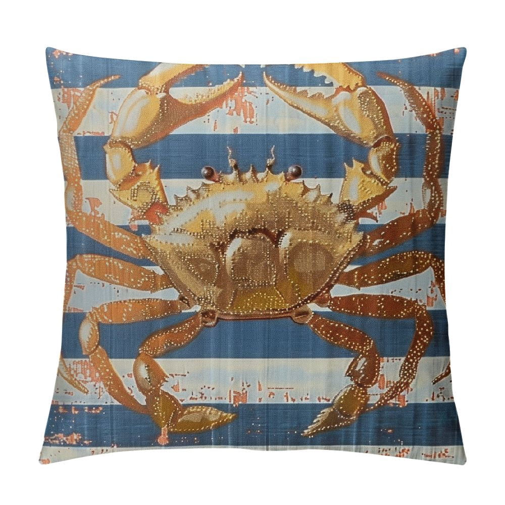 ONETECH Blue Crab Pillow Covers Farmhouse Sea Creature Decoration for ...