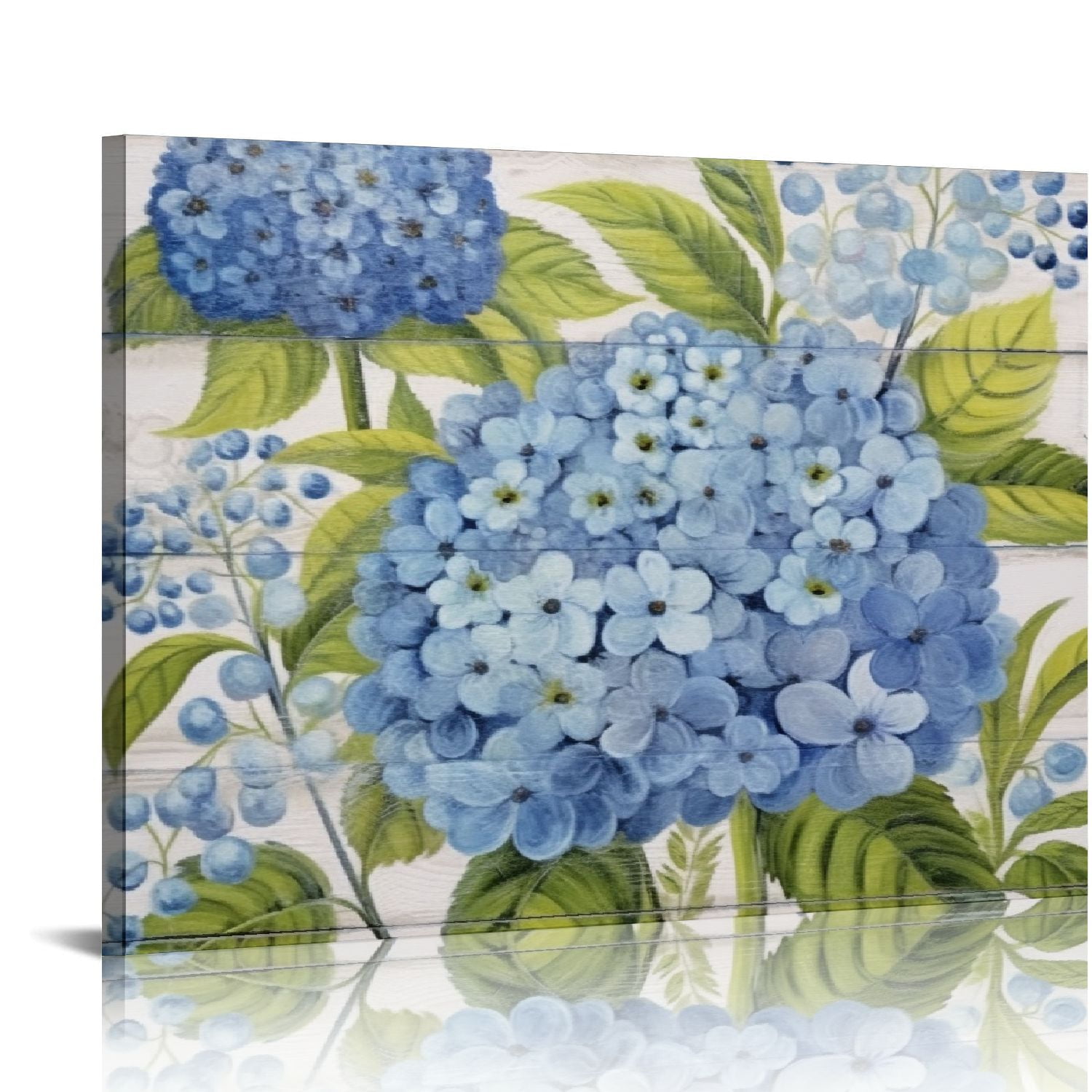 ONETECH Blue Hydrangeas Canvas Wall Art - Walmart.com