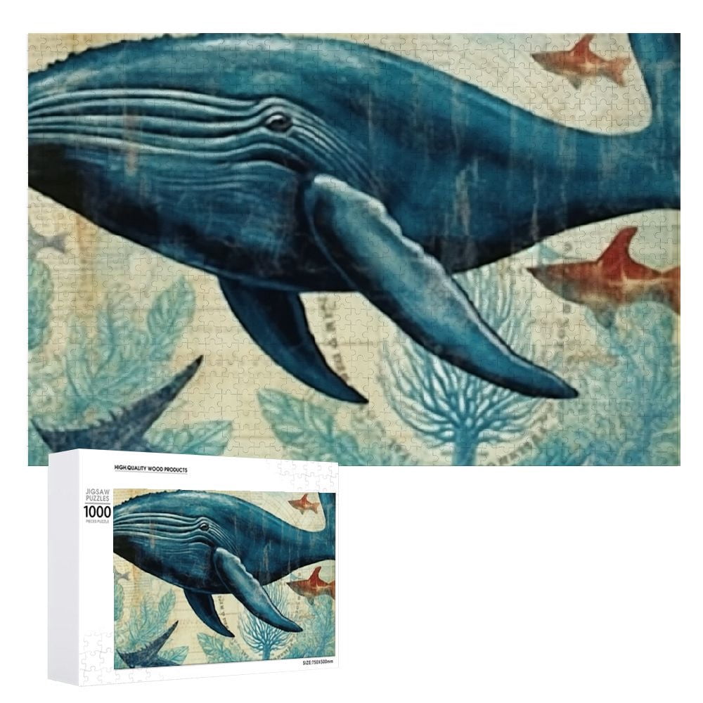 ONETECH Blue Whale, Starfish, Map Wooden Puzzle for Adults and Kids ...