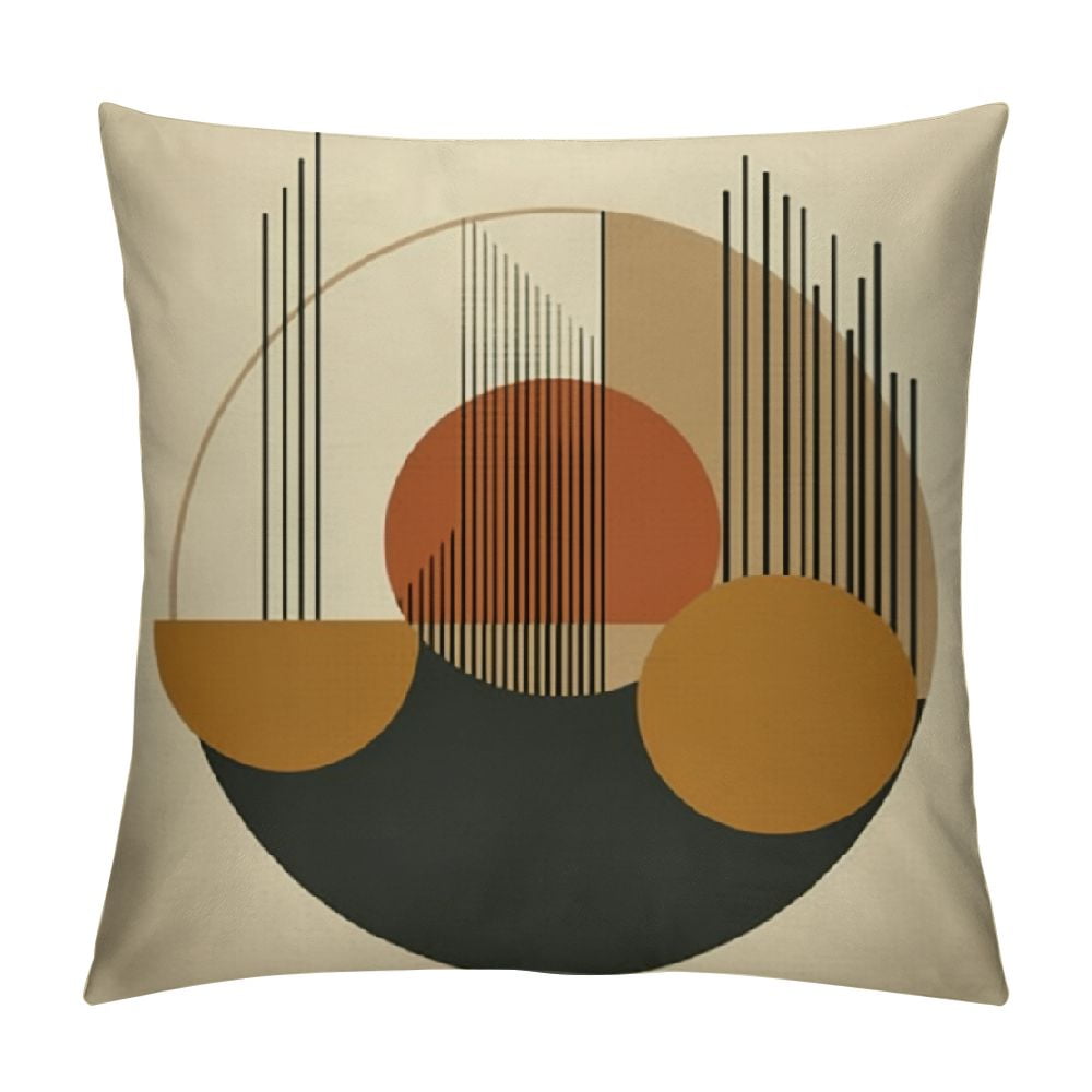 FUMJ Bohemian Simple Decorative Pillow Covers Boho Circle Pattern Throw ...